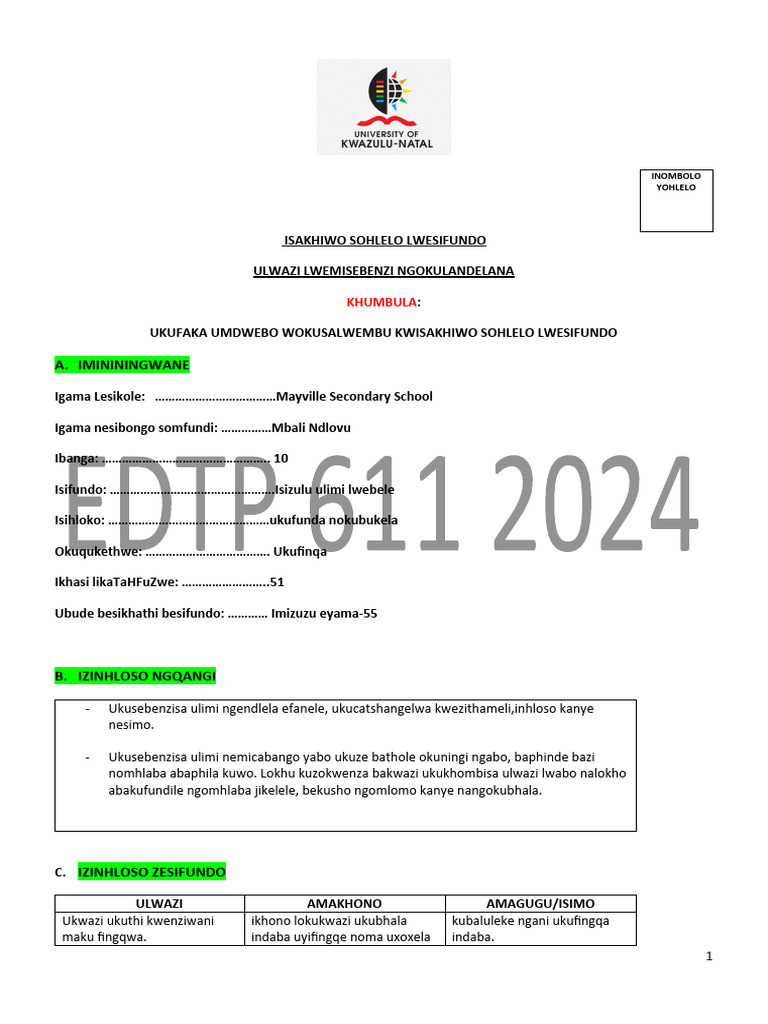 Ukufinqa Indaba Lesson Plan | PDF | Language Arts & Discipline | Foreign Language Studies