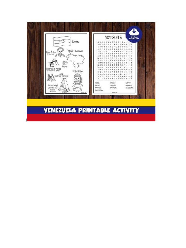 Sopa de Letras de Venezuela | PDF