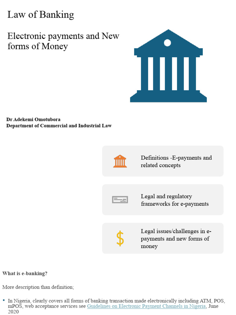 Epayments and Ebanking Students Updated Copy 2024 | PDF | Automated Teller Machine | Cybercrime