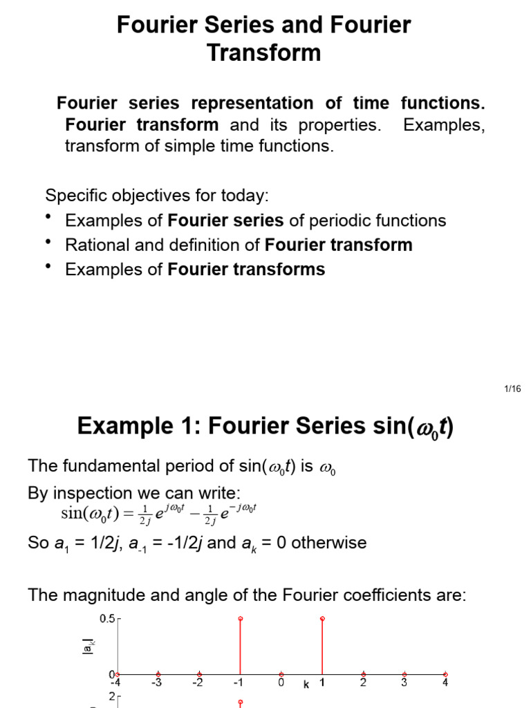 Fourier Transform Intro | PDF | Fourier Transform | Fourier Series