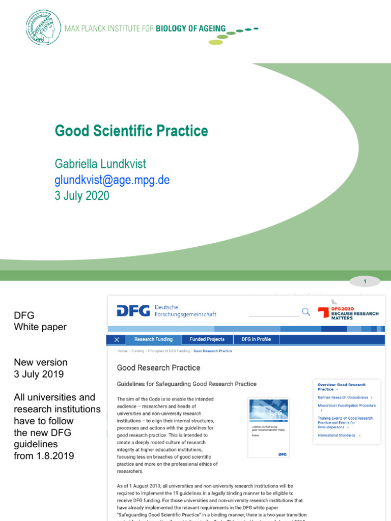 Good Scientific Practice 3.7.2020 | PDF | Data | Plagiarism