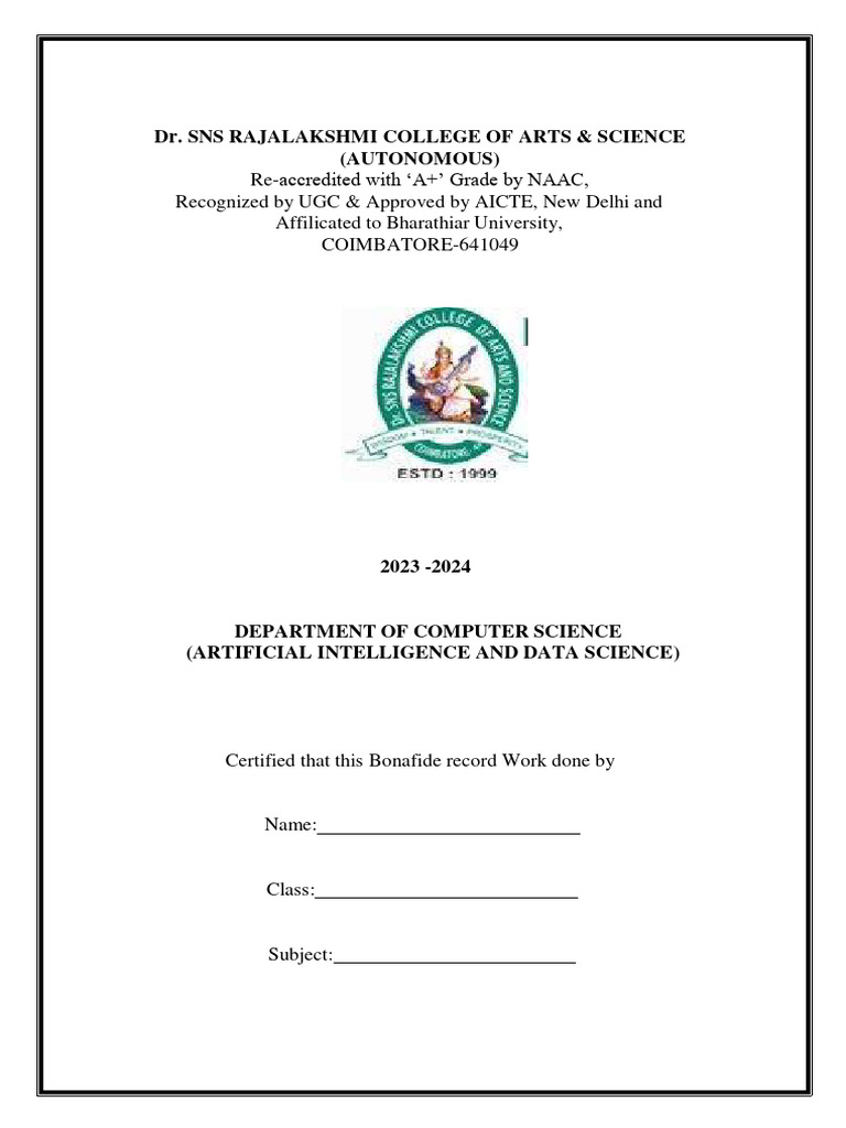 RDBMS Lab Record-IV Sem-1 | PDF | Computer Data | Information Retrieval