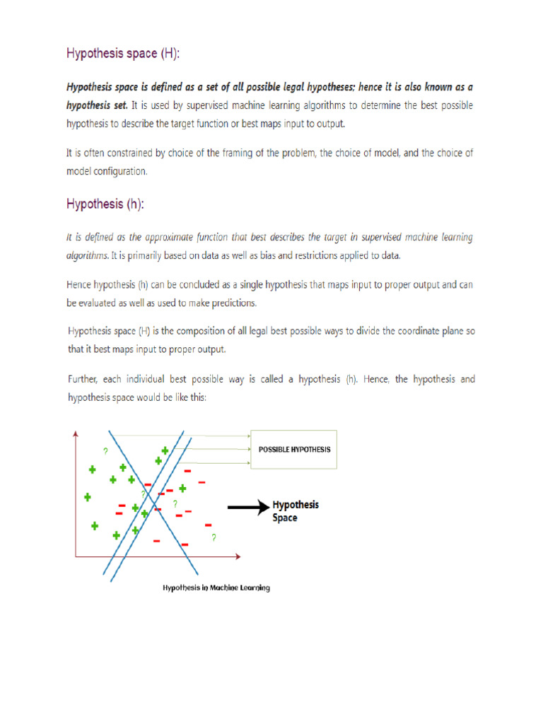 Hypothesis Space, Inductive Bias, Generalization, Bias Variance Trade Off | PDF