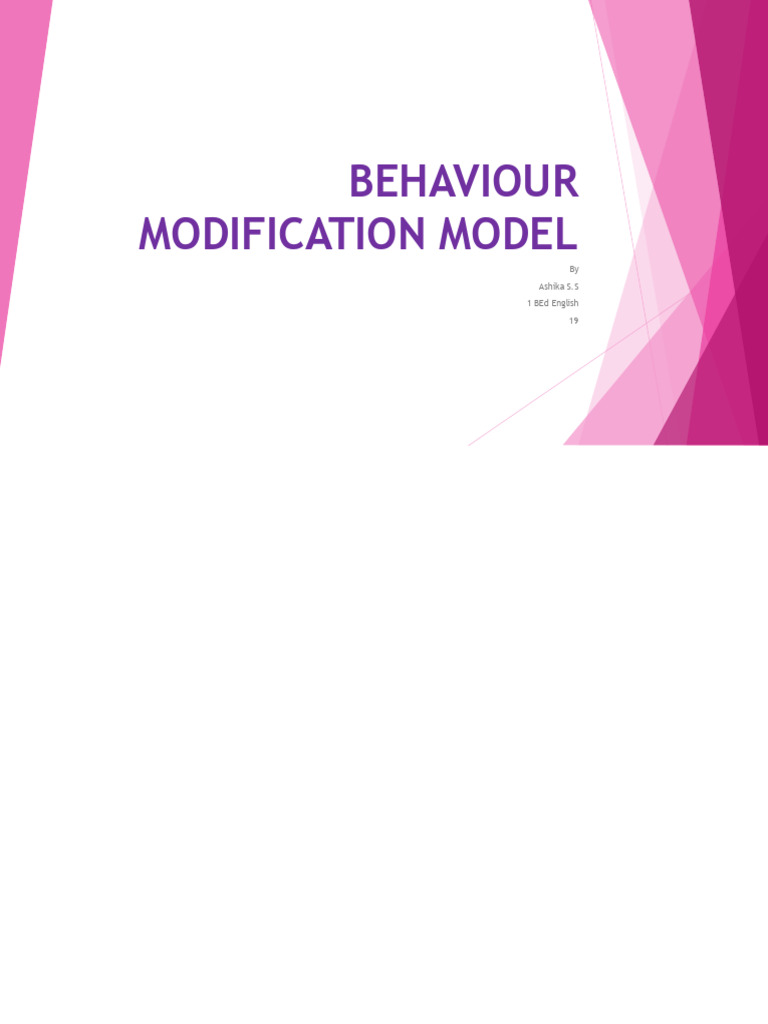 Behaviour Modification Model | PDF | Behavior | Reinforcement