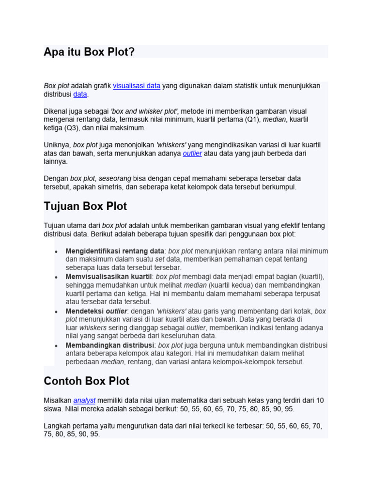 Apa Itu Box Plot | PDF | Metode & Bahan Ajar