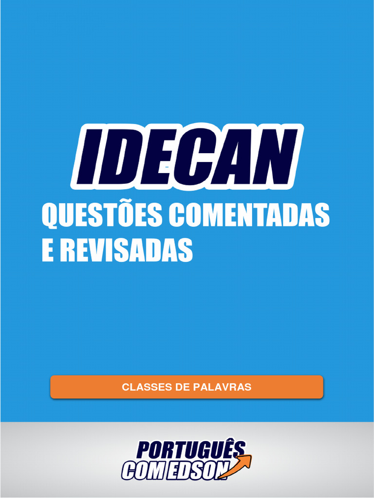 Caderno de Questões IDECAN - Classes de Palavras | PDF | Antropologia