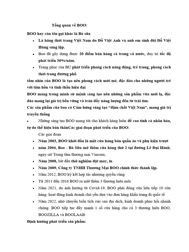 Tổng quan về BOO | PDF