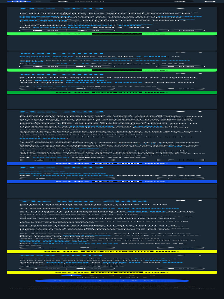 Urban Dictionary Man Child | PDF