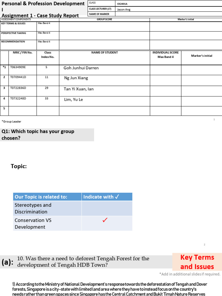 PPD1 - Assignment 1 (Case Study - Group) Template 6 Jan 2023-1 | PDF | Natural Environment ...