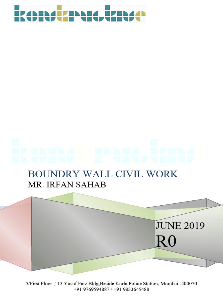 Boundary Wall Civil Work Quotation | PDF
