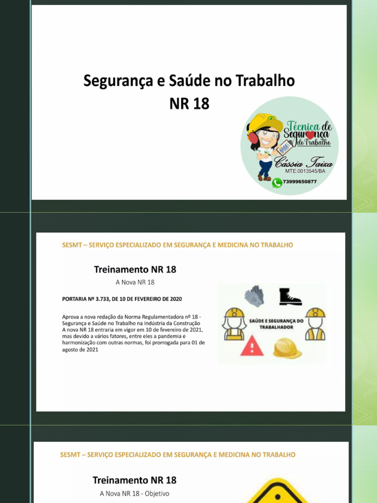 Treinamento NR18 | PDF