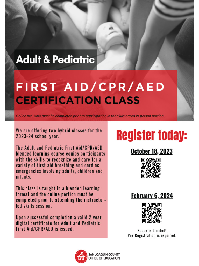 First Aid & CPR Training Flyer 2023-24 | PDF