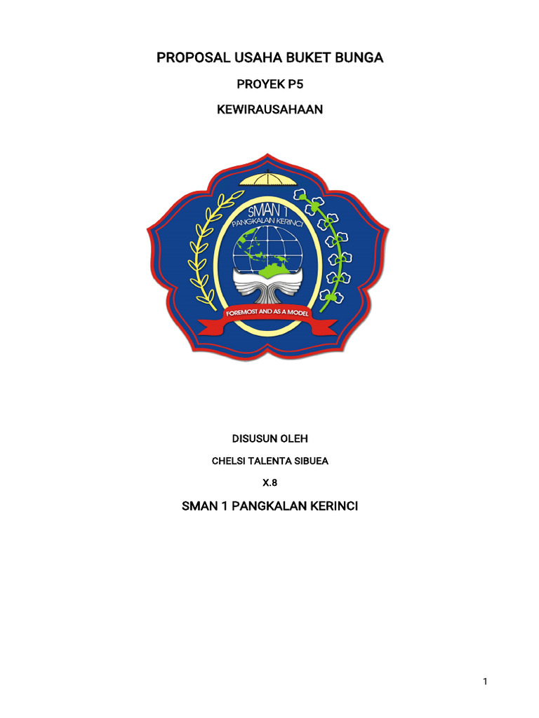 Proposal Usaha Buket Bunga Fiori d'Amore | PDF