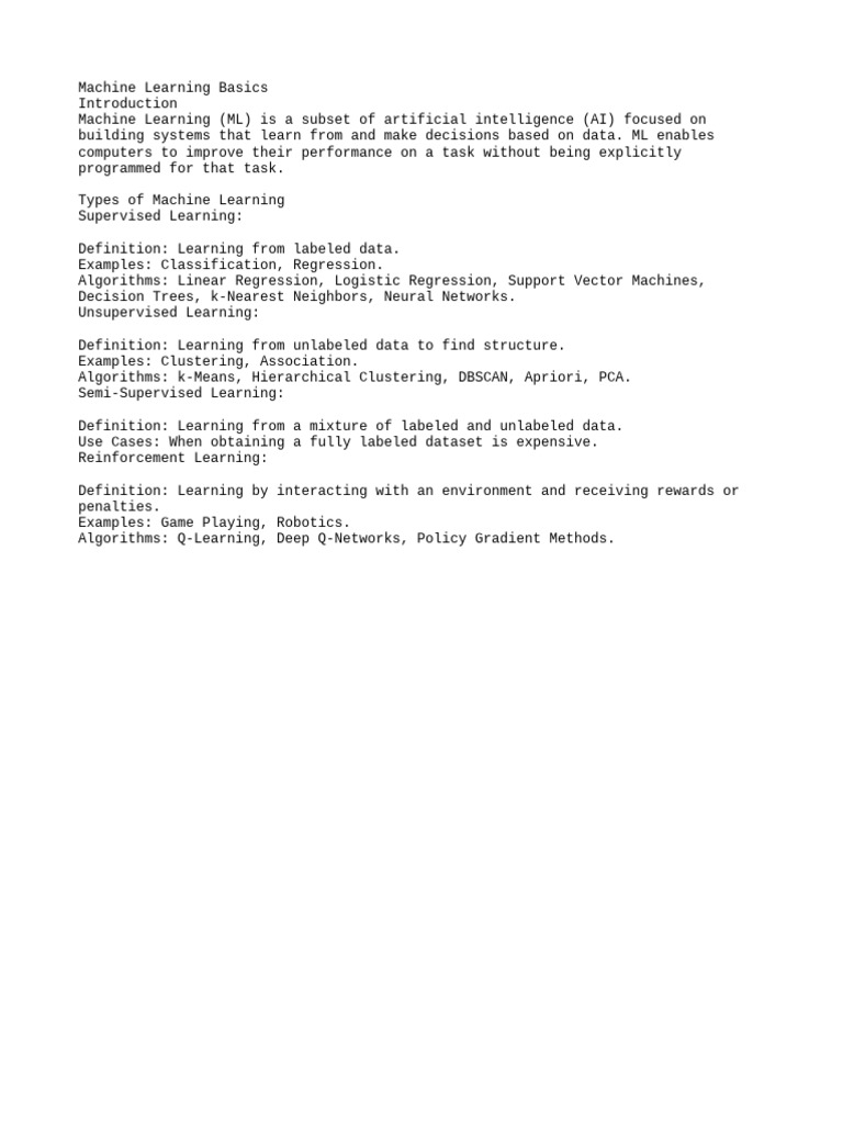 Machine Learning | PDF | Technology & Engineering