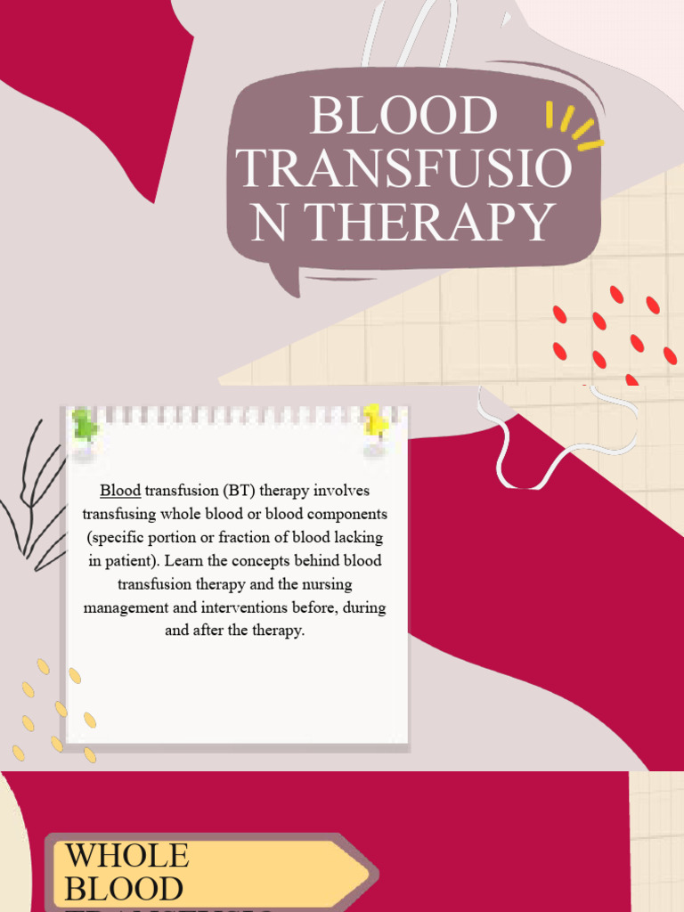 Blood Transfusion Therapy | PDF | Blood Transfusion | Blood