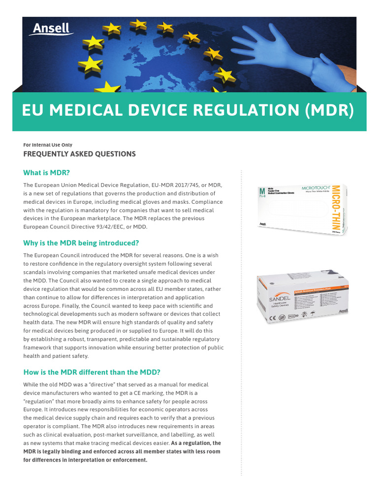 EU MDR FAQ | PDF | Medical Device | Business