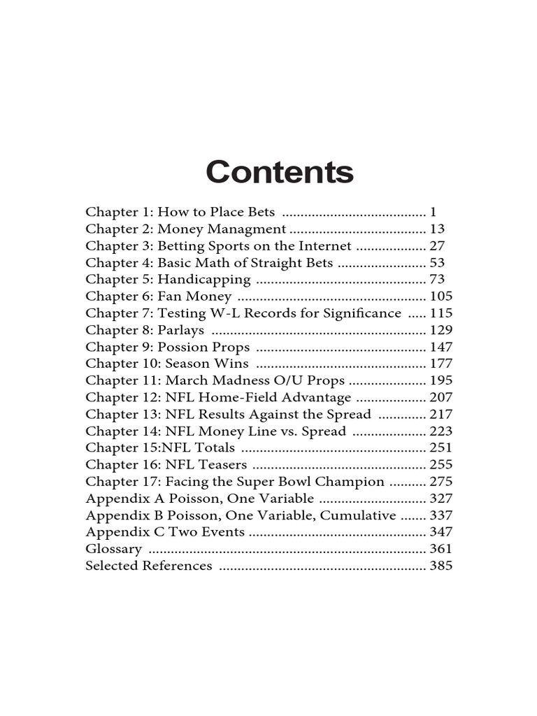 SSB Layout-Excerpt | PDF | Gambling | Pitcher