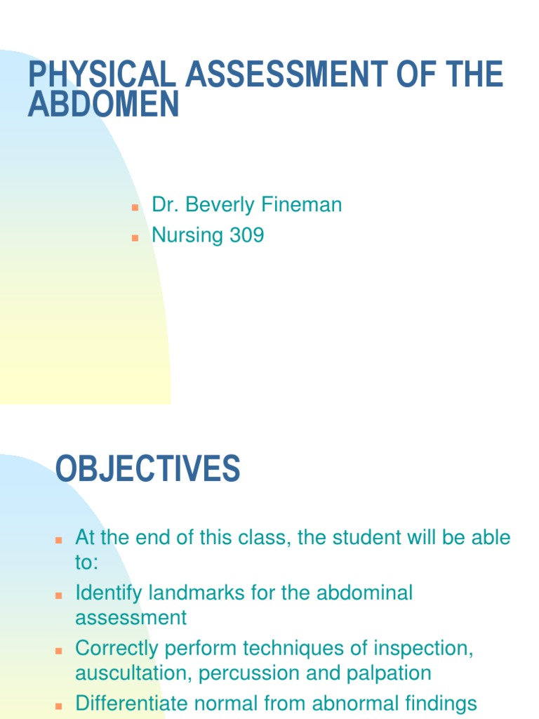 Abdominal Assessment 3 | PDF | Abdomen | Hemorrhoid