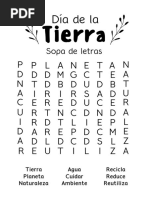 Sopa de Letras: Cuidado del Medio Ambiente | PDF