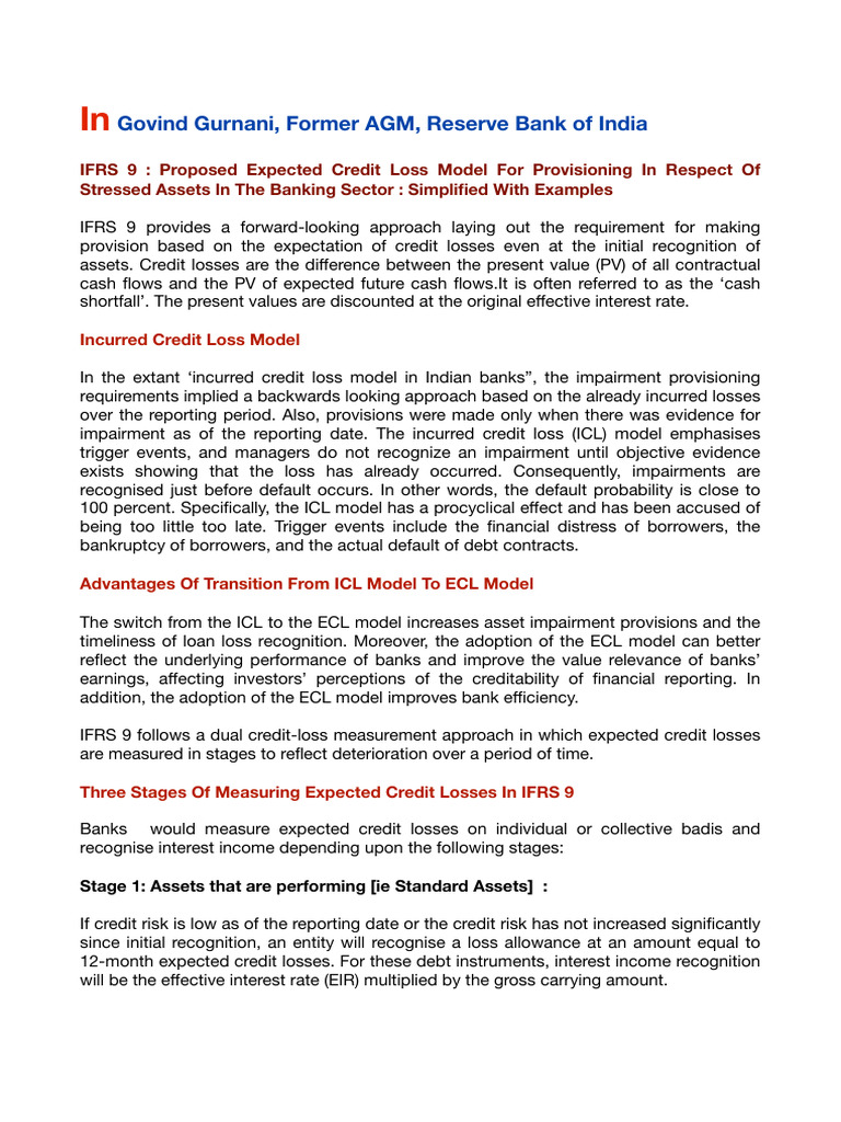 IFRS 9 Proposed ECL Model Simplified With Examples 1714366403 | PDF ...