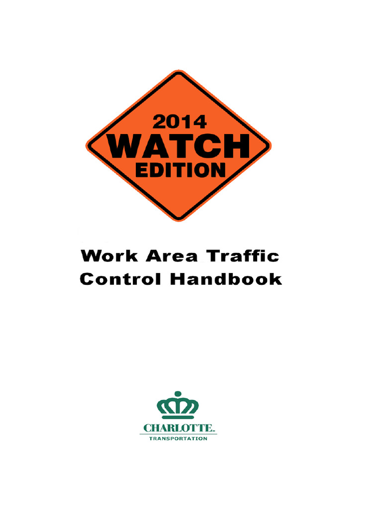 Work Area Traffic Control Handbook | PDF | Traffic | Lane