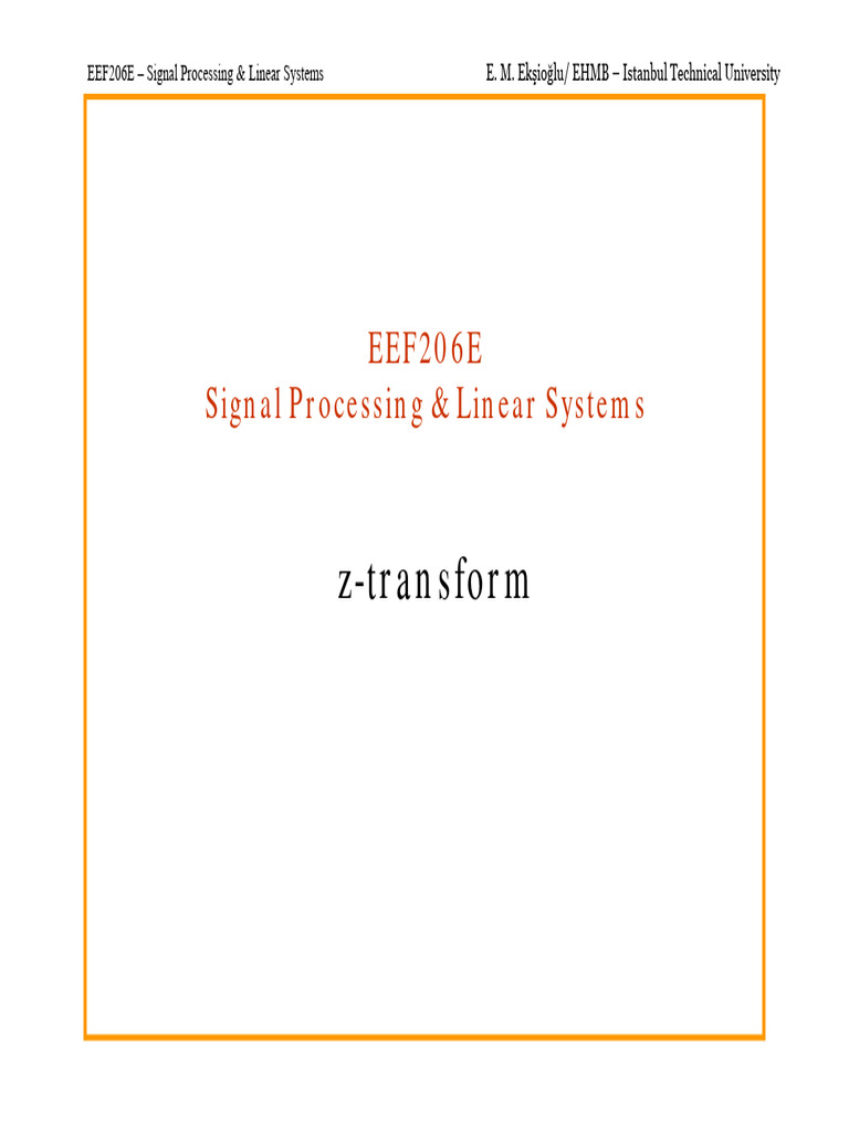 12) Z-Transform | PDF | Electronics | Mathematical Analysis