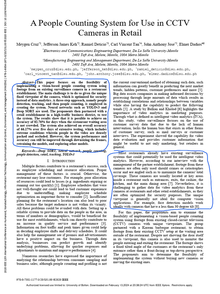 2-A People Counting System For Use in CCTV Cameras in Retail | PDF ...