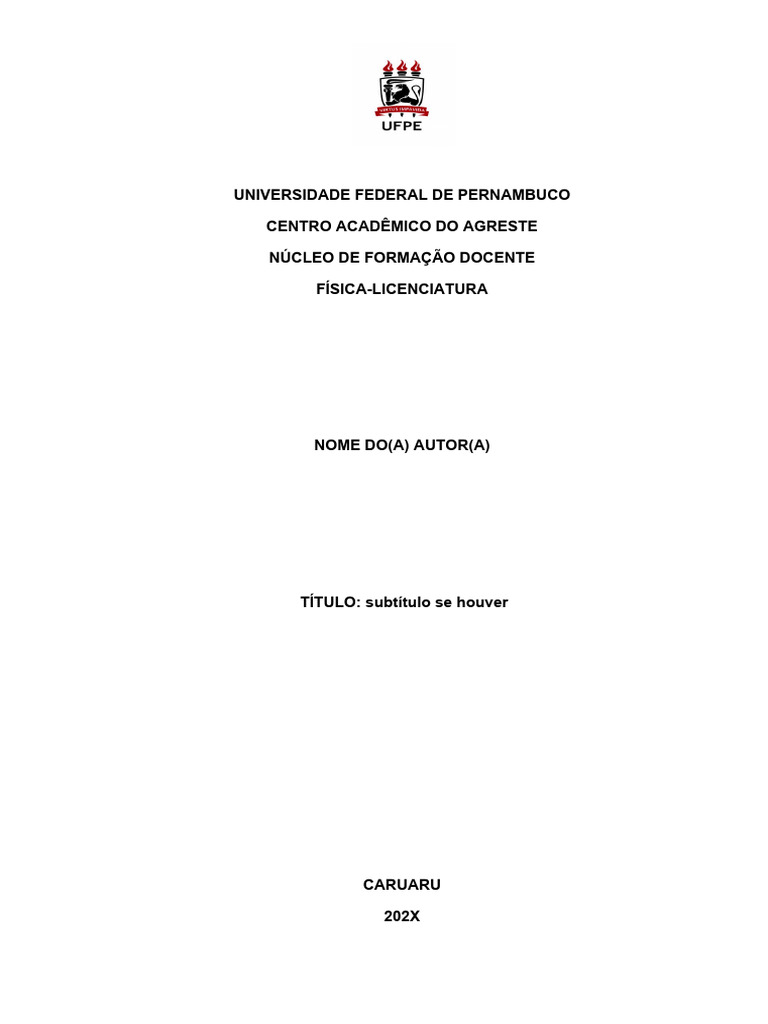 modelo TCC formato artigo 2023_Fisica final | PDF | Abstract (resumo ...