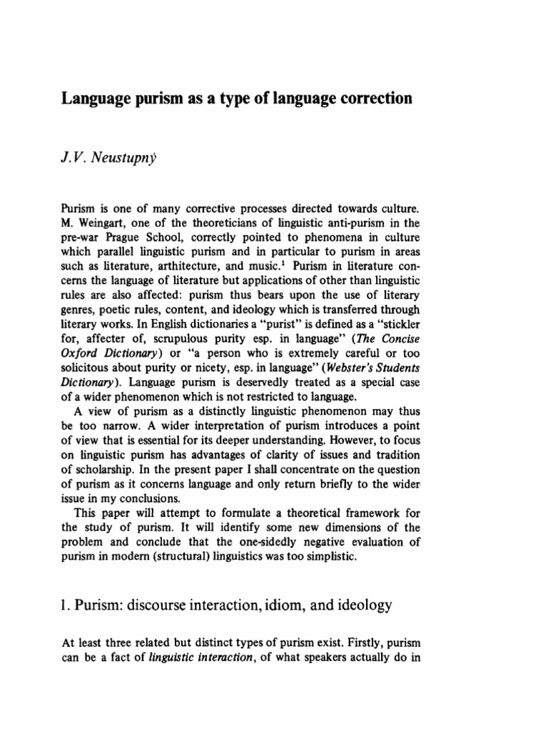 Understanding Language Purism Dynamics | PDF | Linguistics | Word