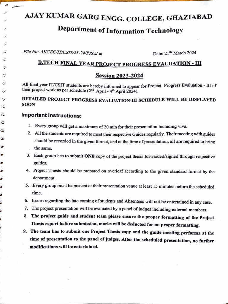 Project Notice-Students | PDF | Publishing | Written Communication