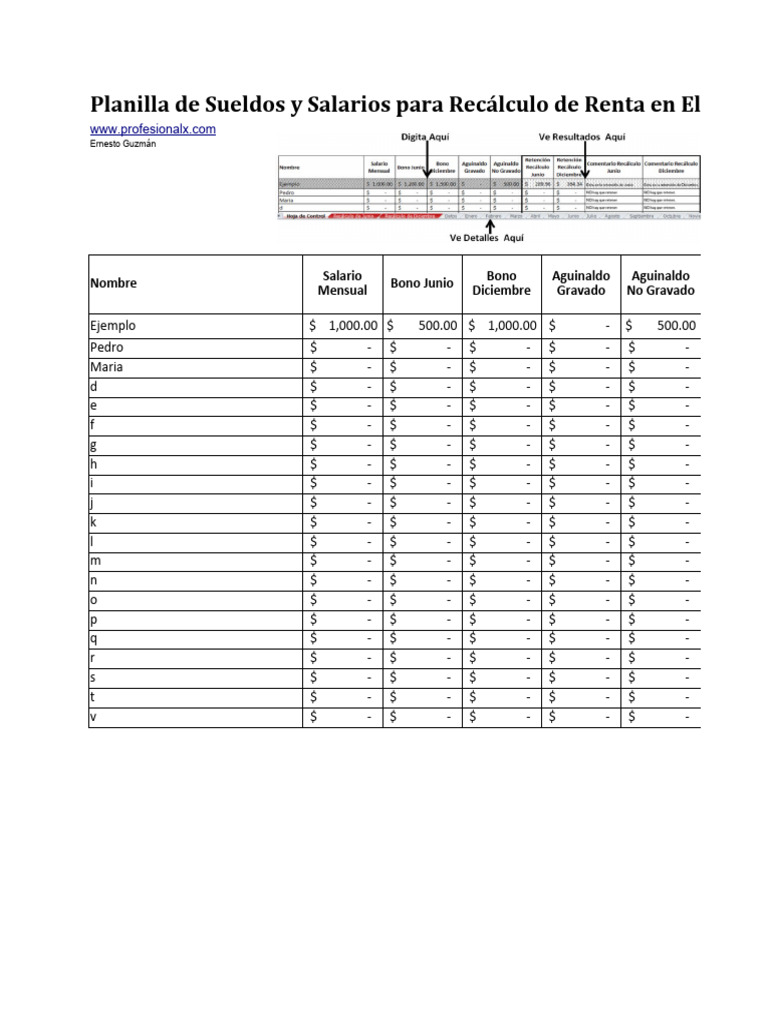 Planilla de Sueldos y Recálculo 2025 | PDF | Salario | Compensación laboral