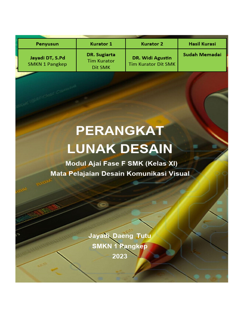 Modul Ajar Desain Komunikasi Visual - Mengoperasikan Perangkat Lunak Desain - Fase F | PDF