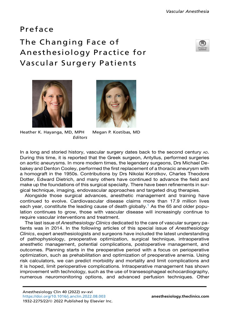 The Changing Face of Anesthesiology Practice For V | PDF | Surgery ...