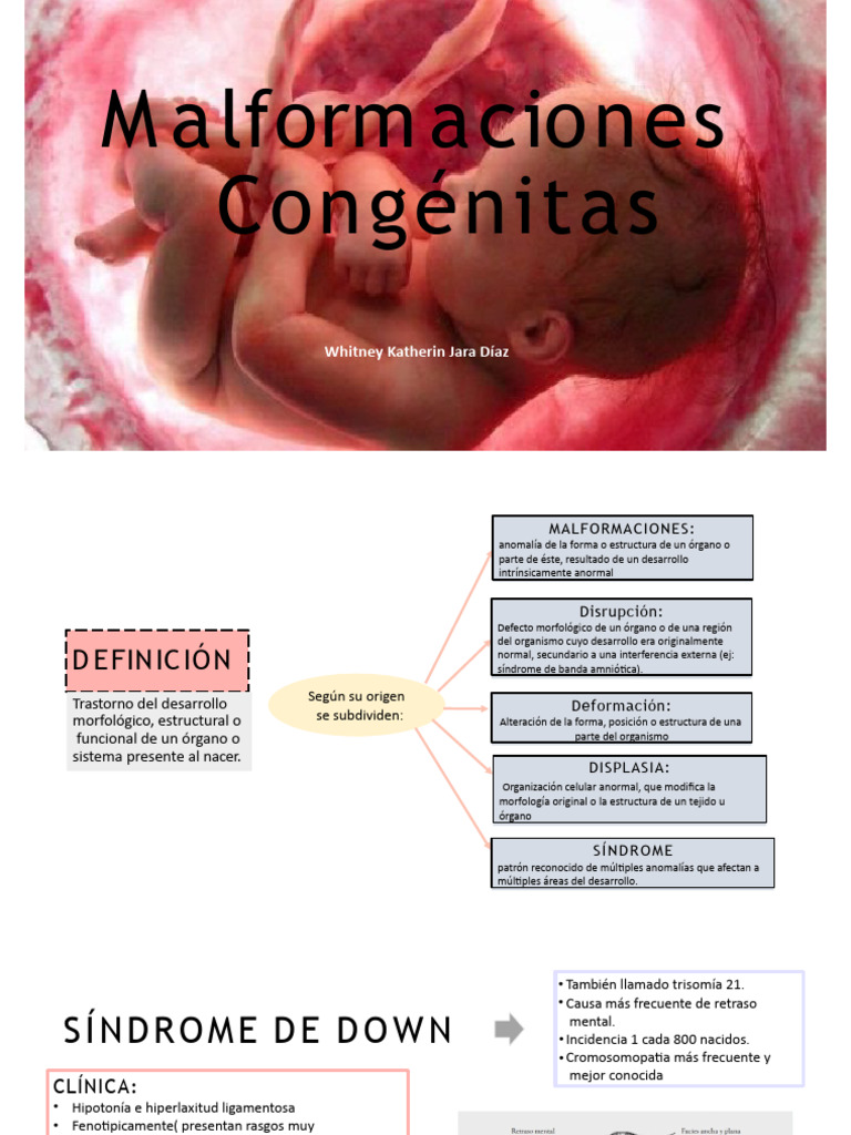 Malformaciones Congénitas | PDF | Especialidades Medicas | Enfermedades y trastornos