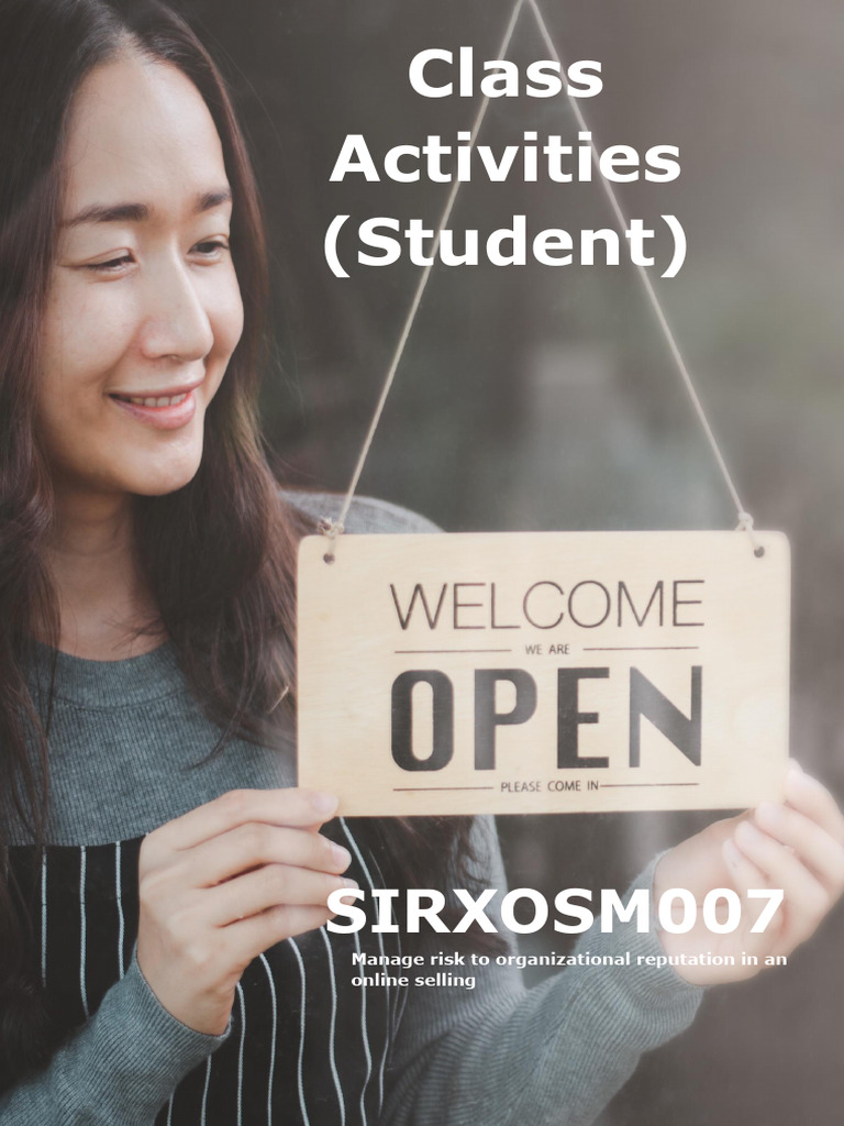 SIRXOSM007 Class Activity Book - Student Complete | PDF | Social Media | Popular Culture & Media ...