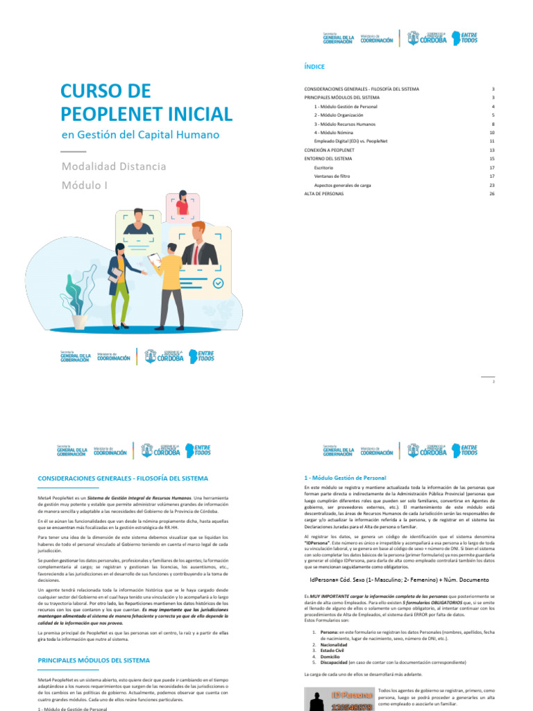 CURSO DE PEOPLENET INICIAL Modulo 1 | PDF | Gestión de recursos humanos ...