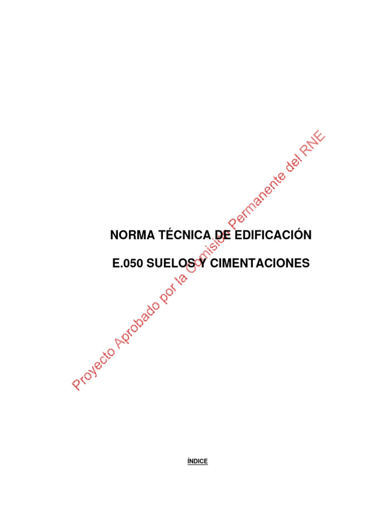 NORMA E - 050 - Suelos - y - Cimentaciones | PDF | Fundación (Ingeniería) | Ingeniero civil