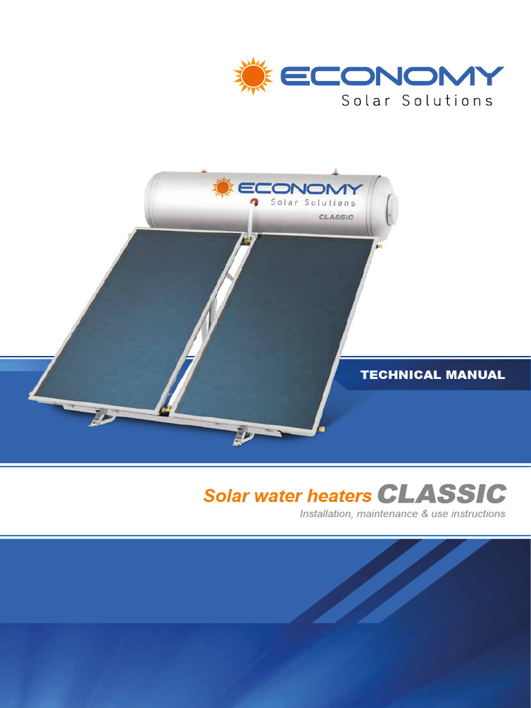 Classic SWH Technical Manual | PDF | Water Heating | Screw