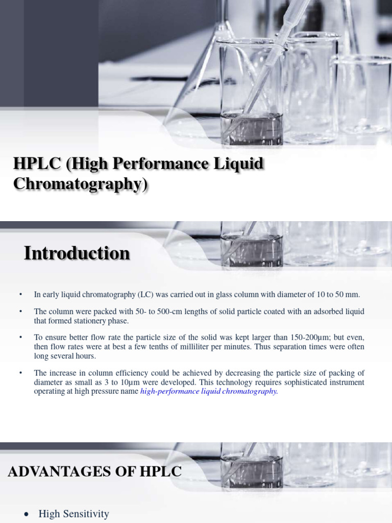 HPLC | PDF | High Performance Liquid Chromatography | Ultraviolet ...