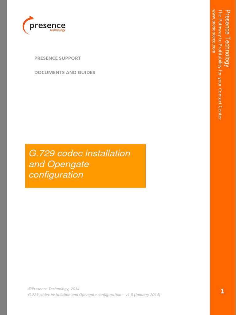 G.729 Codec Installation Guide | PDF | Session Initiation Protocol | Telecommunications