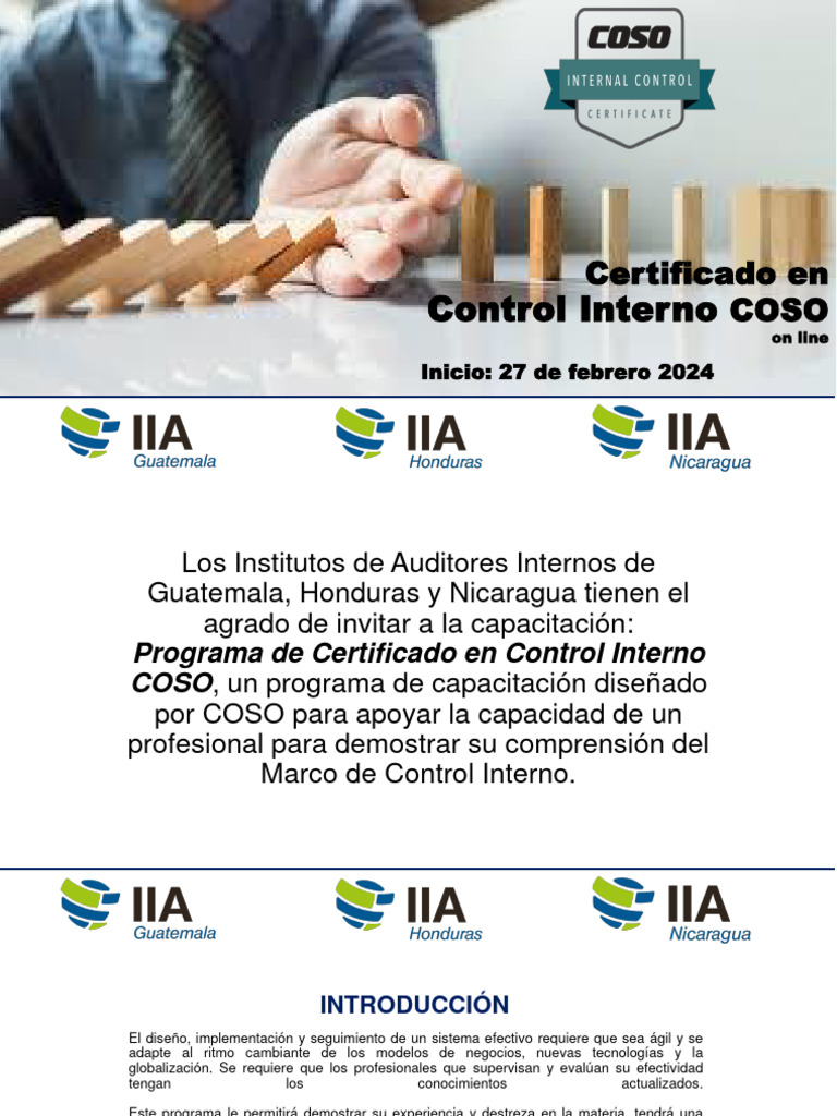 Brochure Coso IC 2024 GT | PDF | Negocios