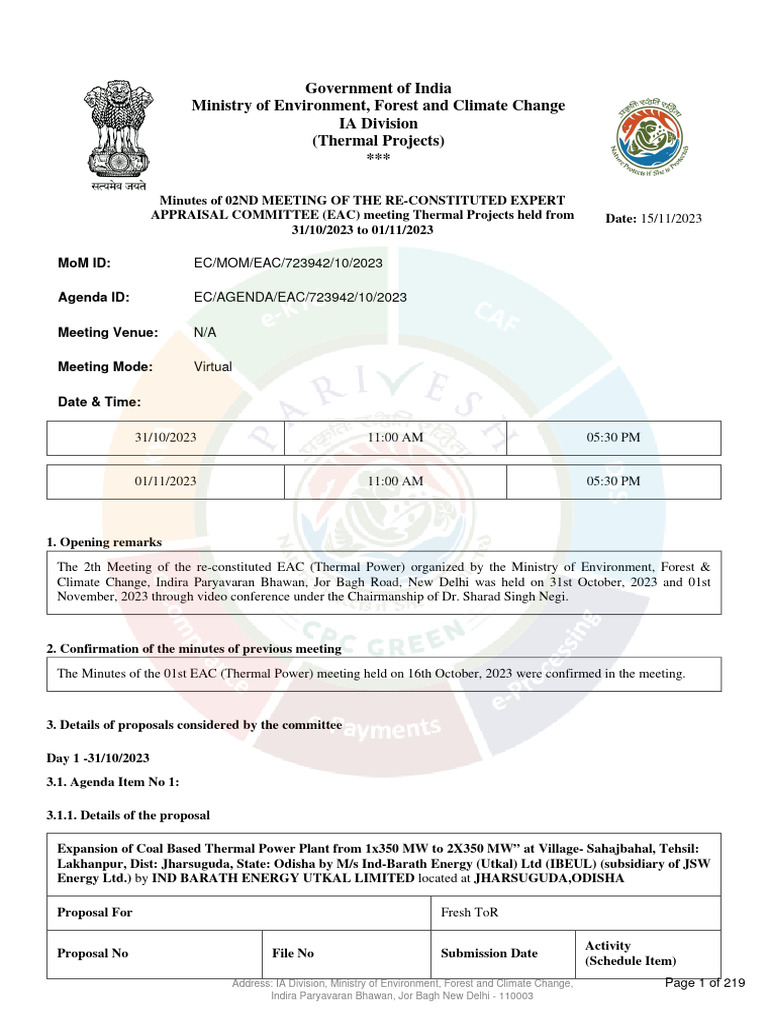 NTPC Meja Moef Clearance | PDF | Power Station | Coal