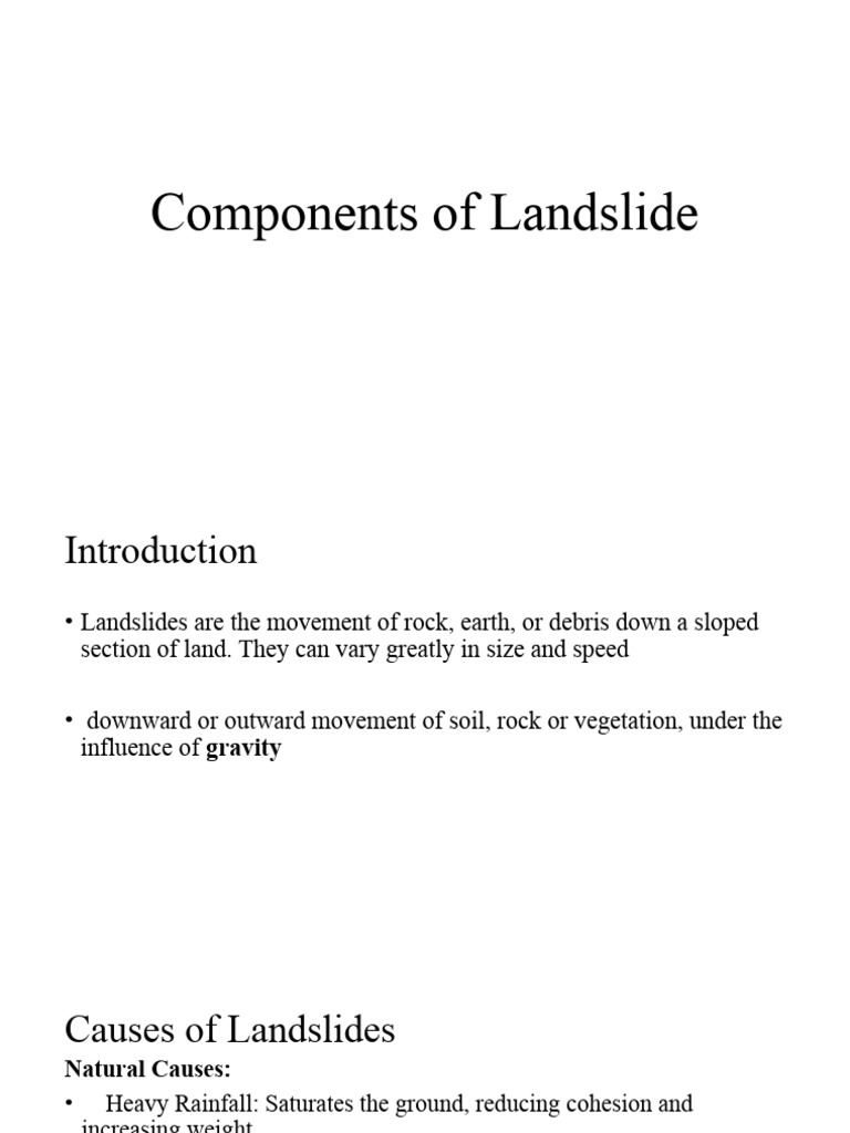 Components of Landslide | PDF | Landslide | Soil