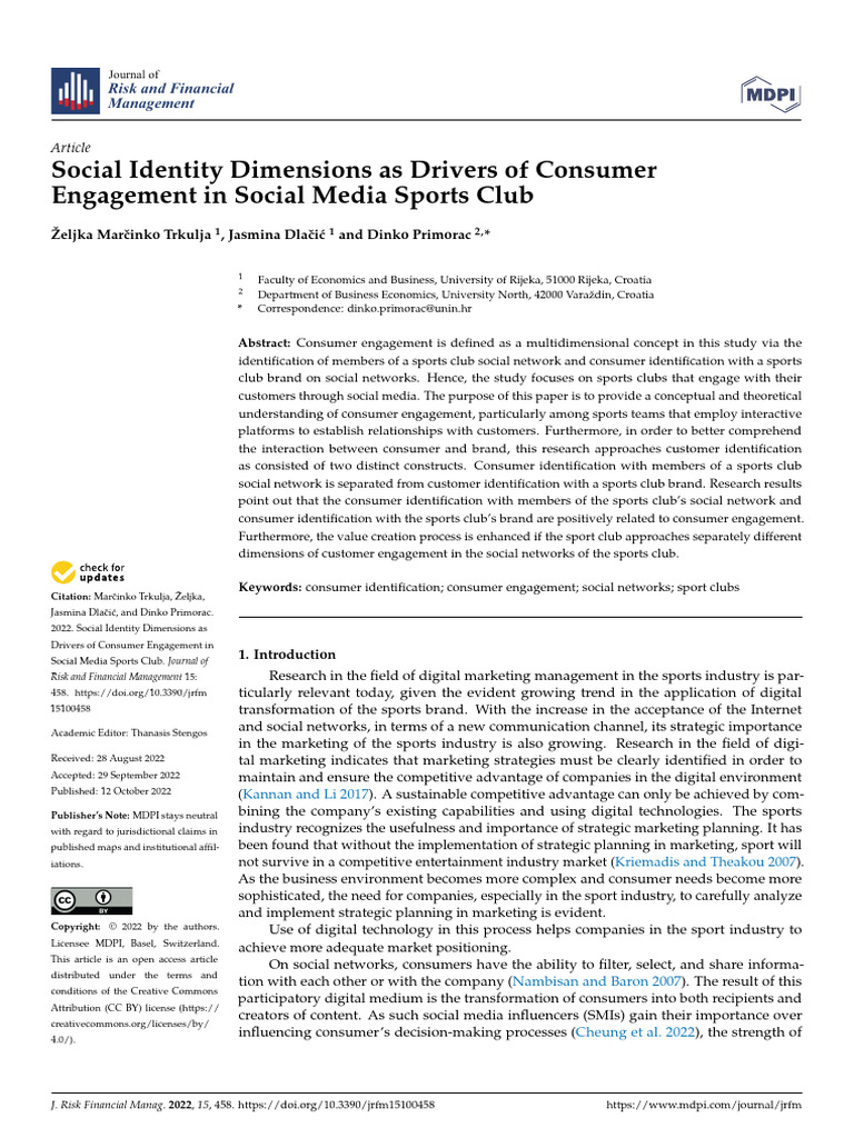 Social Identity Dimensions As Drivers of Consumer | PDF | Brand ...