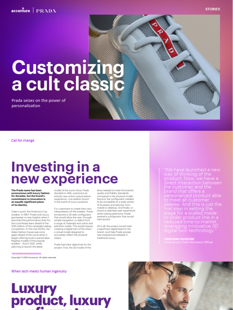 Accenture Prada Client Story | PDF | 3 D Computer Graphics | Brand