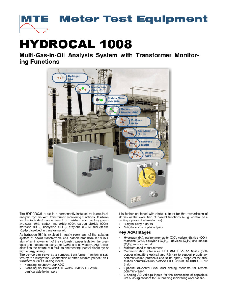 HYDROCAL 1008 English | PDF | Transformer | Carbon Dioxide