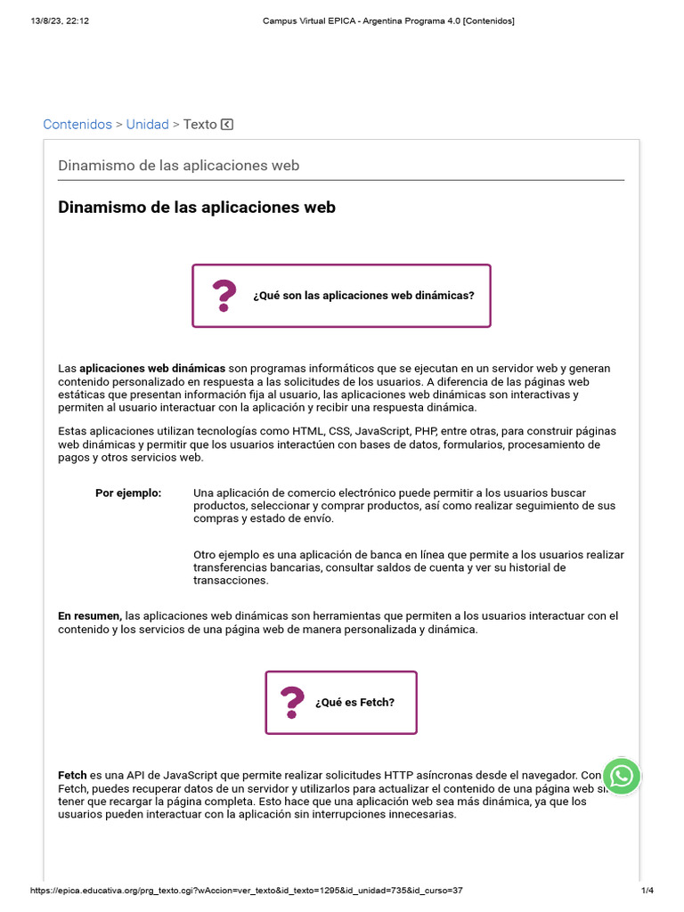 08 - Dinamismo de Las Aplicaciones Web | PDF | Aplicación web | Red mundial