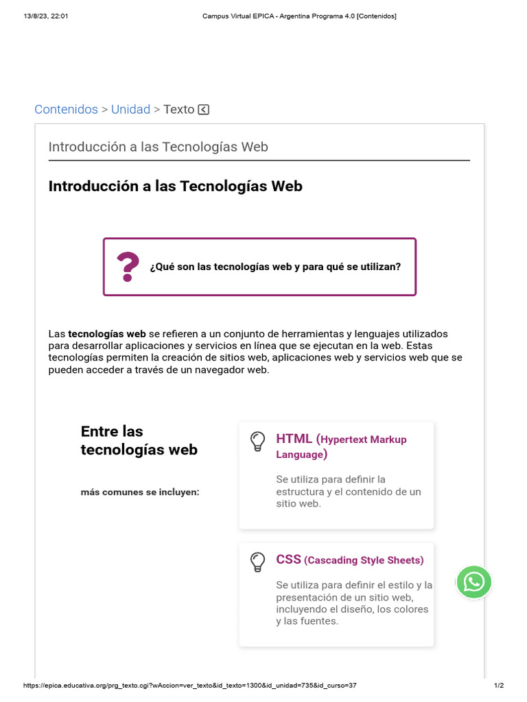 03 - Introducción A Las Tecnologías Web | PDF | Red mundial | Internet y web