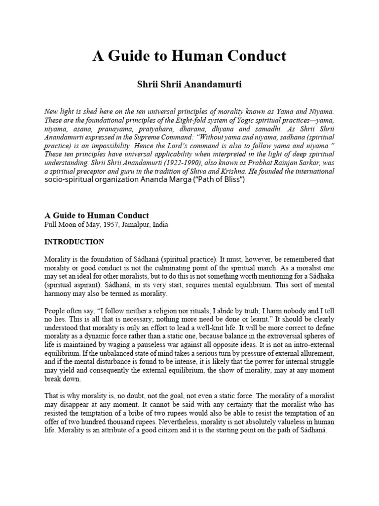 A Guide To Human Conduct | PDF | Self-Improvement | Science & Mathematics