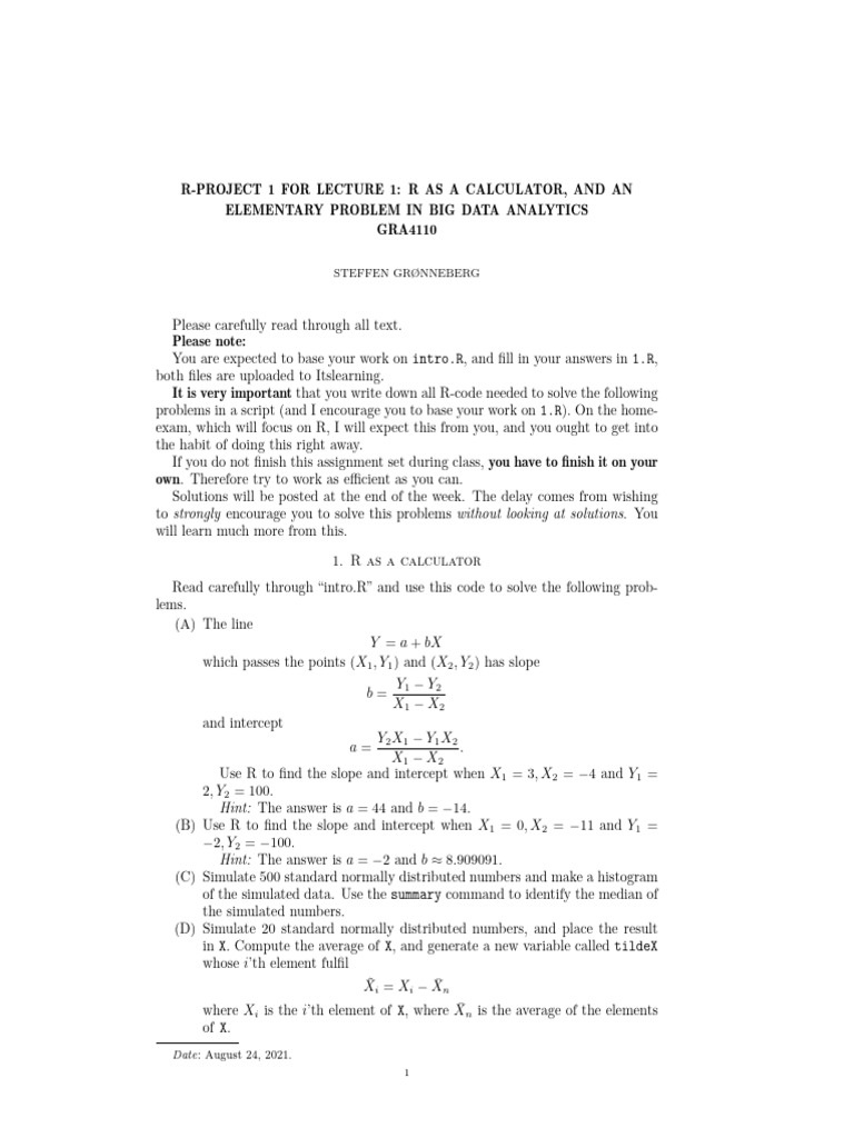 1 Project | PDF | Normal Distribution | Computing